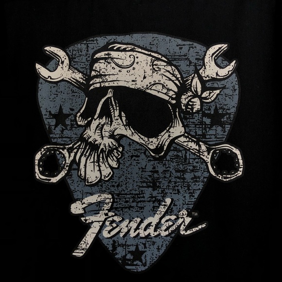 Fender | Shirts | Fender David Lozeau Skull Graphic Work Shirt M | Poshmark